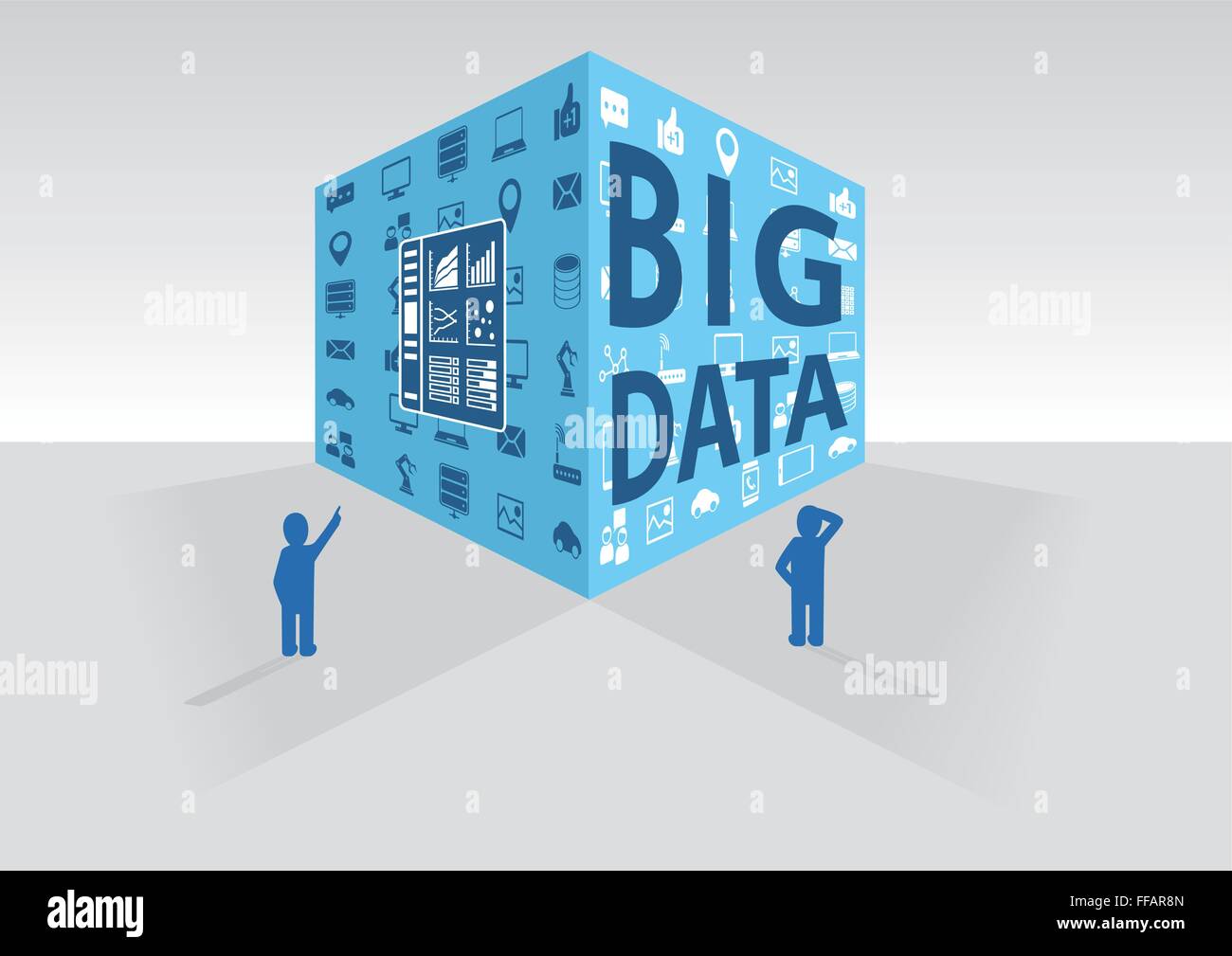 Big data cube vector illustration Stock Vector Image & Art - Alamy