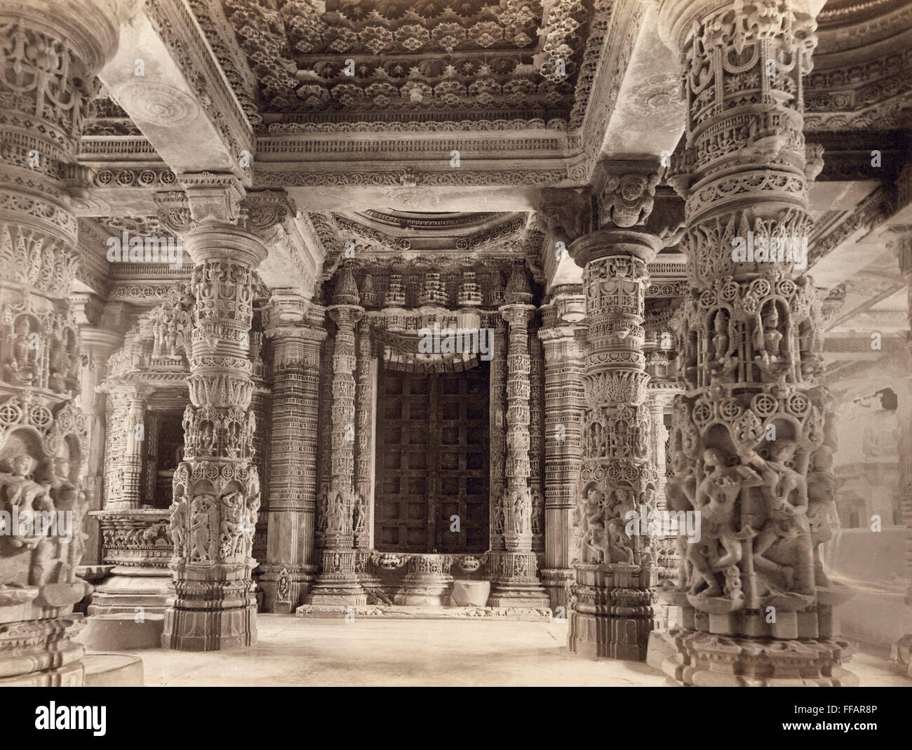INDIA: DILWARA TEMPLE. /nInterior of the Jain temple at Dilwara near ...