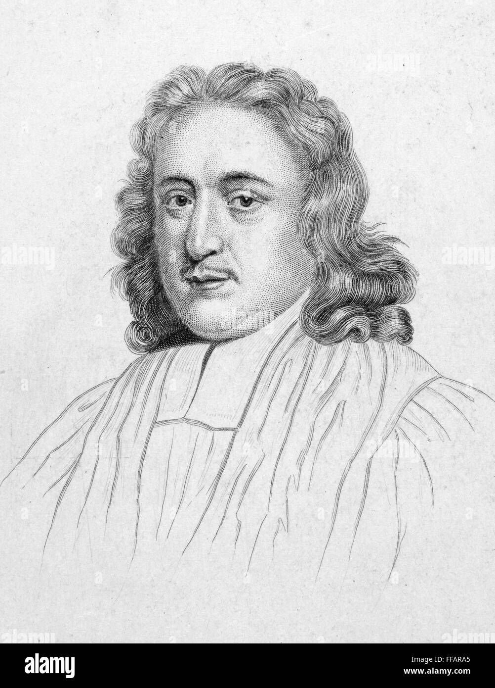 JOHN WILKINS (1614-1672). /nEnglish bishop and scientist. Line and ...