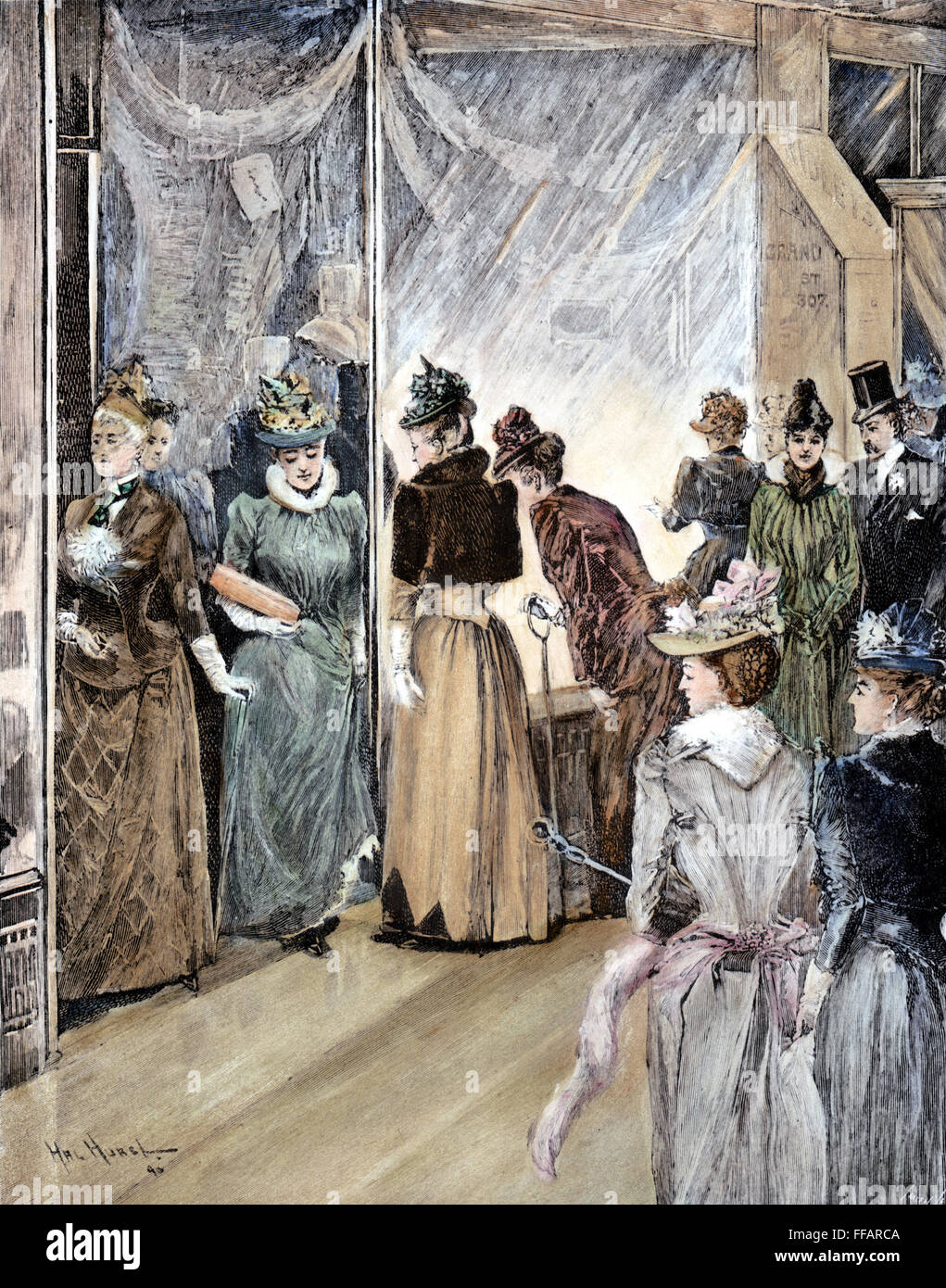 CHRISTMAS SHOPPING, 1890. /nChristmas shopping on Grand Street in New ...