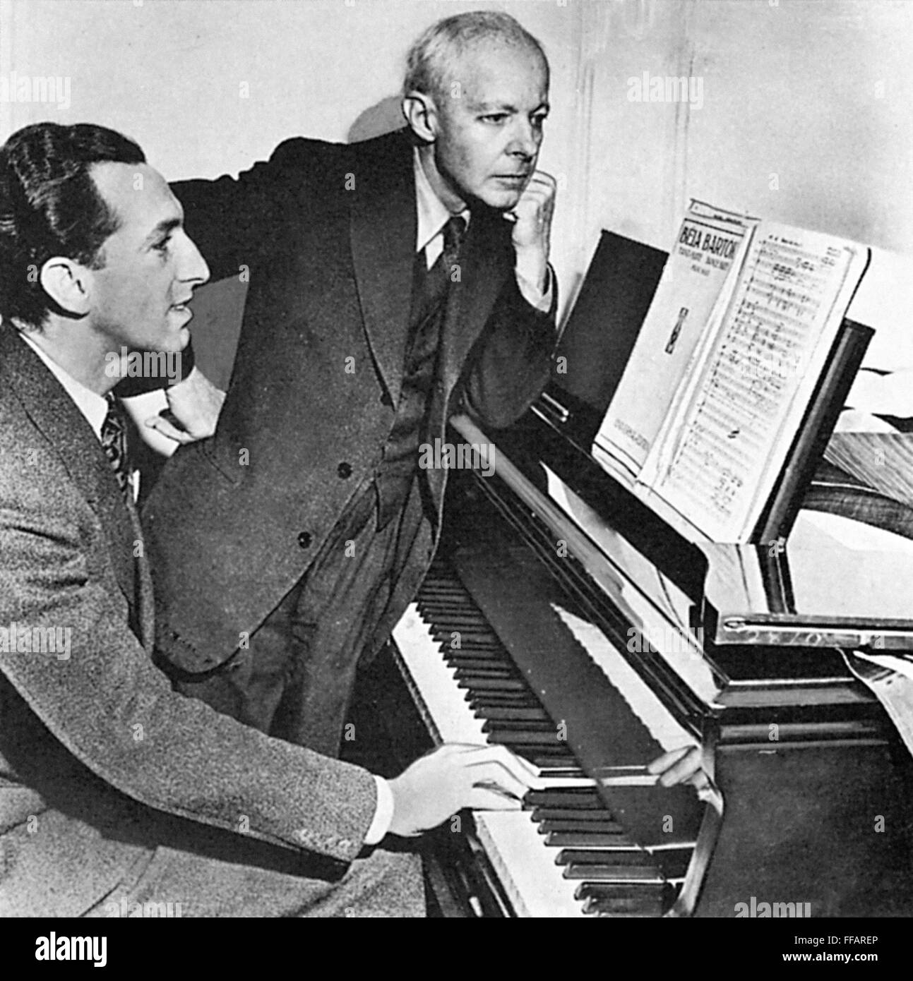 BELA BARTOK (1881-1945). /nHungarian composer. Photographed with one of his students, pianist ...