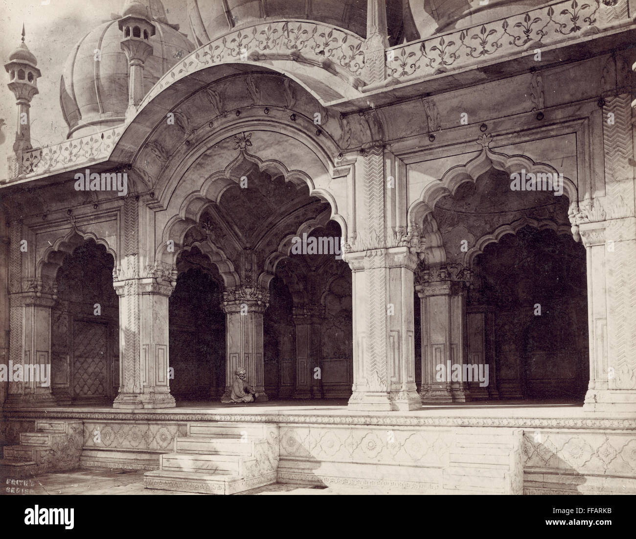 INDIA: PEARL MOSQUE. /nInterior of the Pearl Mosque at Delhi. The Pearl ...
