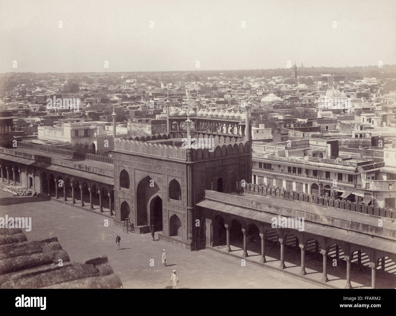 INDIA: MOSQUE COMPOUND. /nExterior of the Pearl Mosque compound, Delhi ...