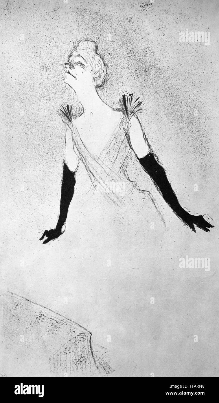 YVETTE GUILBERT /n(1865?-1944). French singer. Lithograph, 1894, by ...