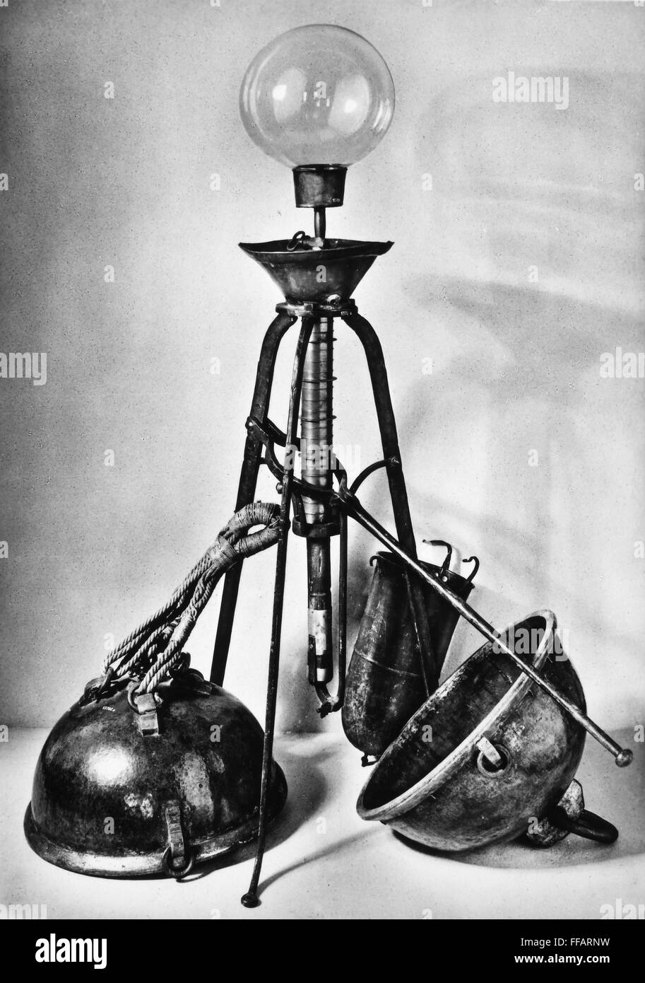 MAGDEBURG HEMISPHERES. /nThe Magdeburg hemispheres and air pump ...
