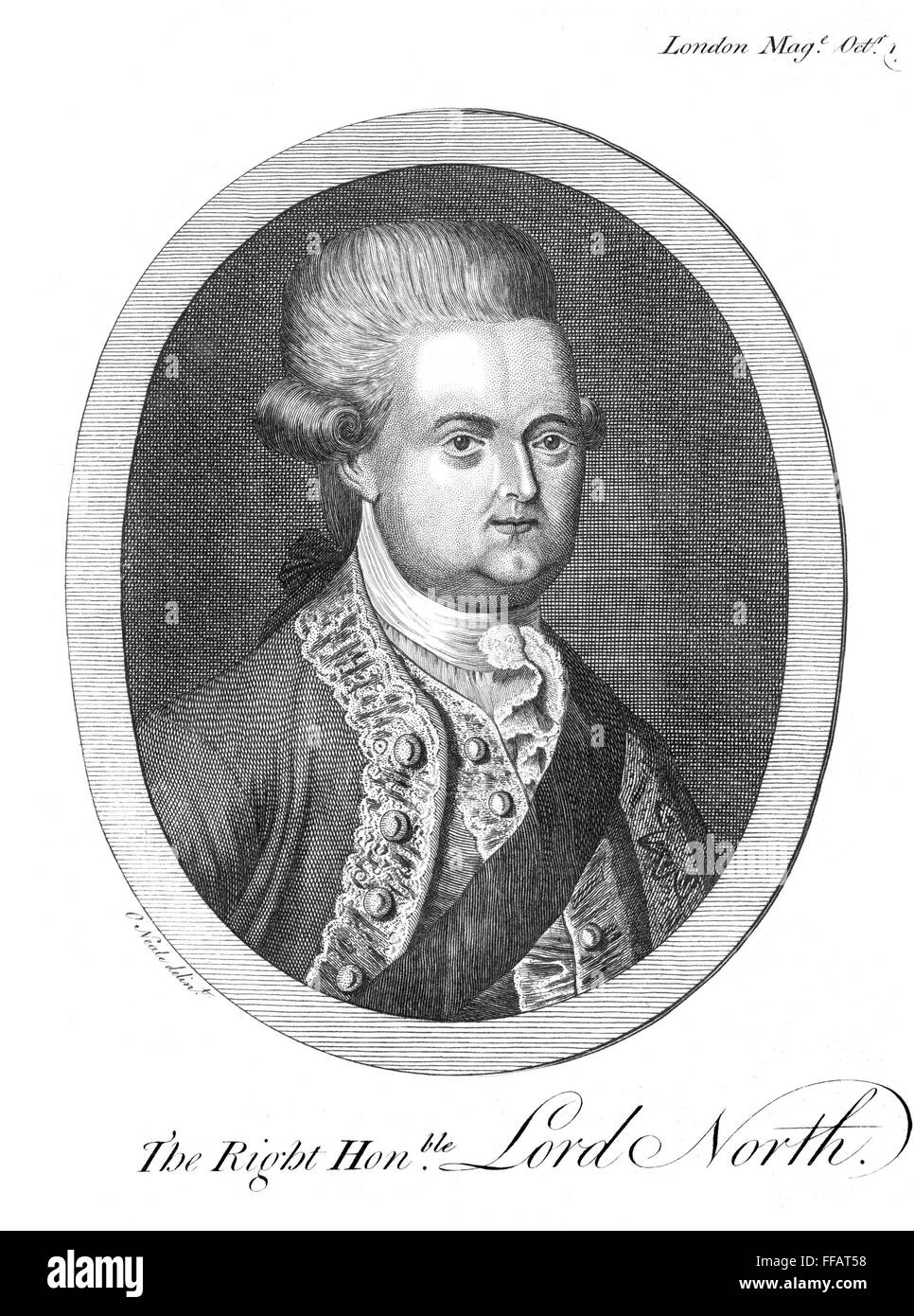 FREDERICK NORTH (1732-1792). /n2nd Earl of Guilford; known as Lord ...