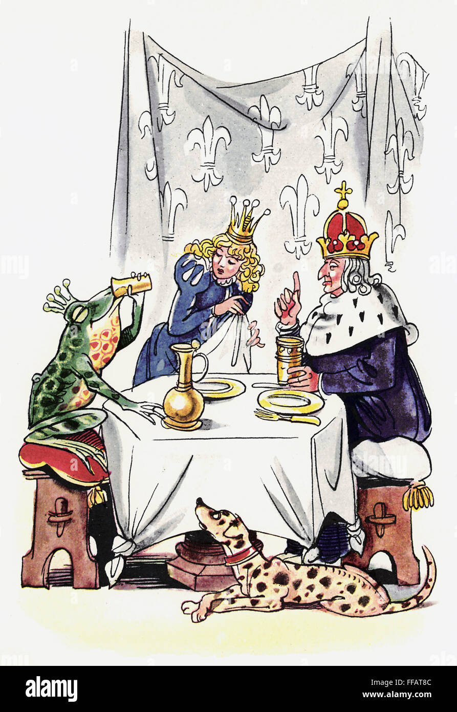 GRIMM: THE FROG PRINCE. /nIllustration by Fritz Kredel for the fairy ...