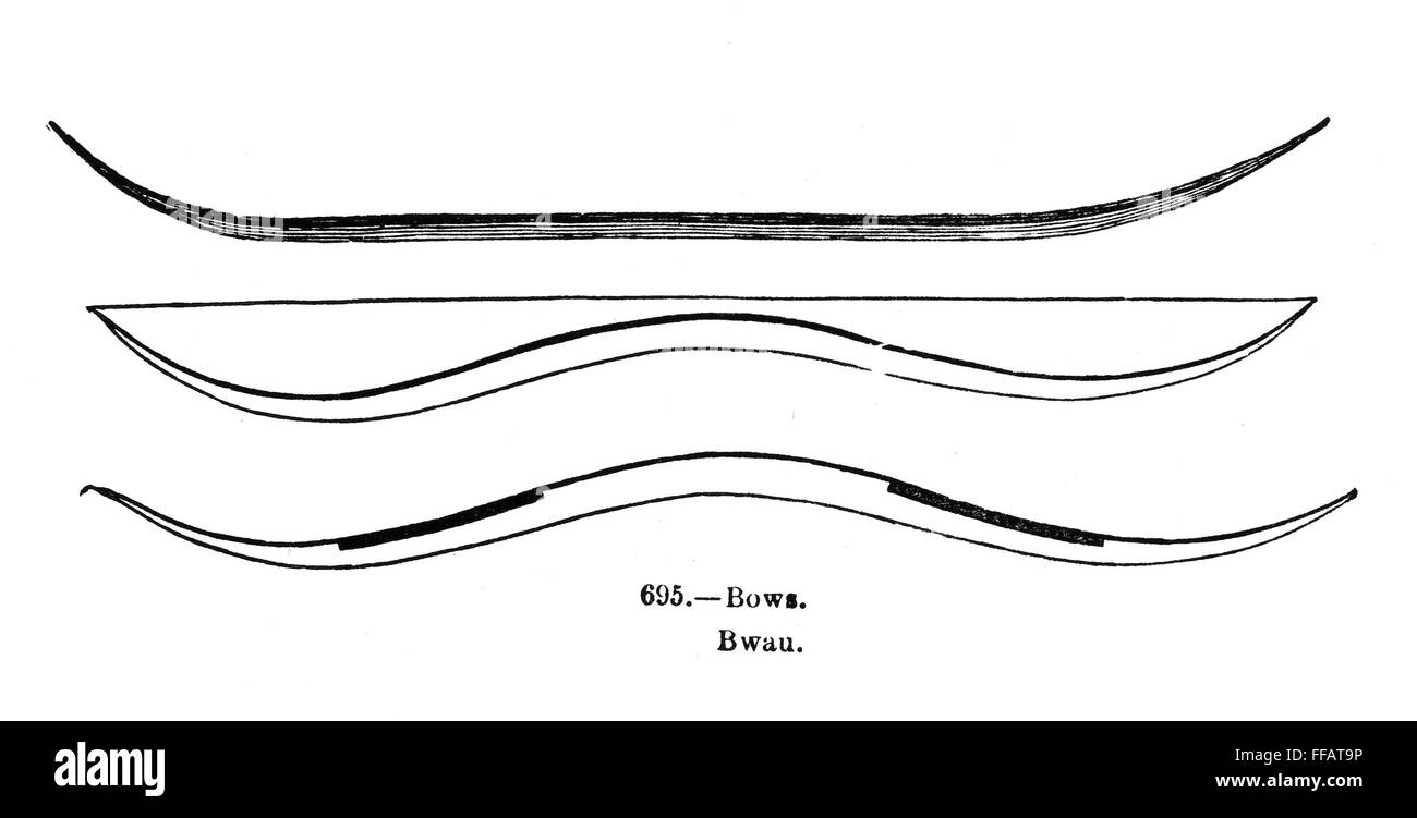 ANCIENT BOW. /nAncient Near Eastern bow. 19th century engraving Stock ...