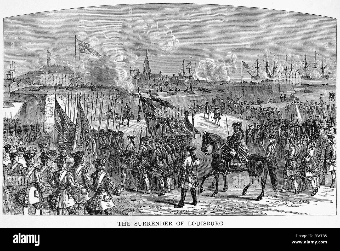 LOUISBOURG: ENGRAVING. /nThe surrender of the French fortress of ...