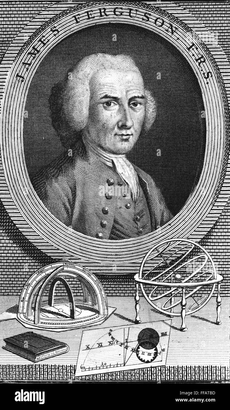 JAMES FERGUSON (1710-1776). /nScottish astronomer. Copper engraving ...