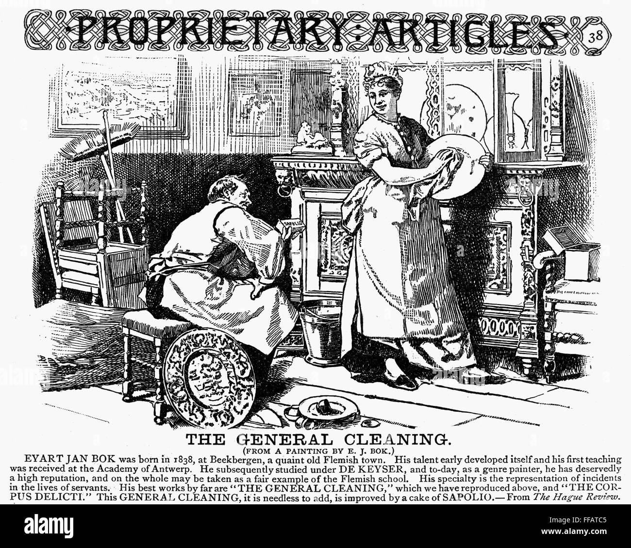 SAPOLIO SOAP AD, 1888. /nAmerican advertisement, 1888 Stock Photo - Alamy