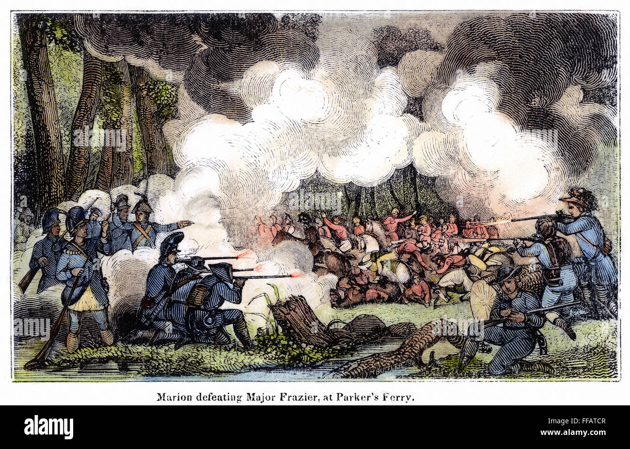 MARION: PARKER'S FERRY, 1781. /nAmerican troops led by Francis Marion ...