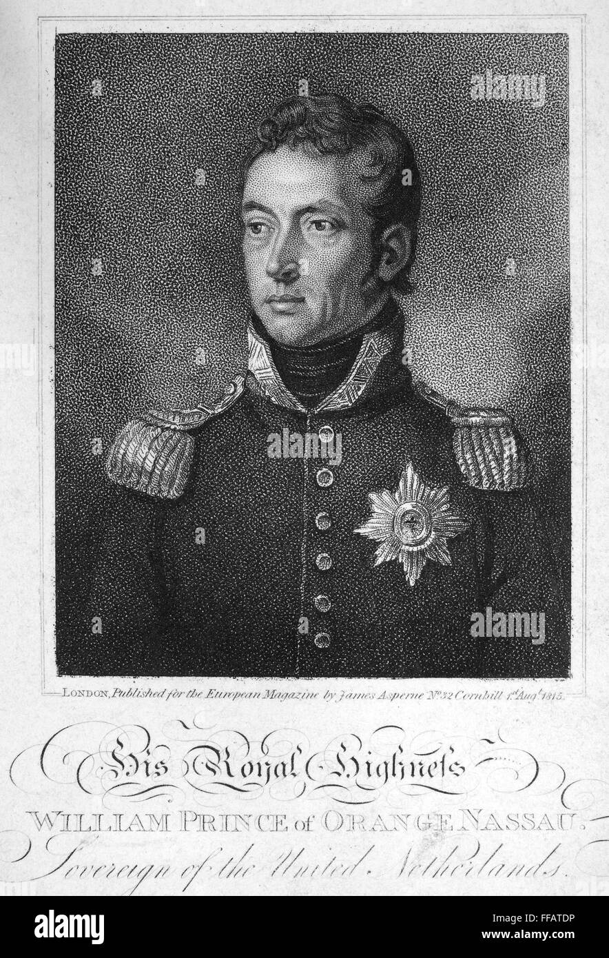 WILLIAM I OF NETHERLANDS /n(1772-1843). King of the Netherlands, 1815 ...