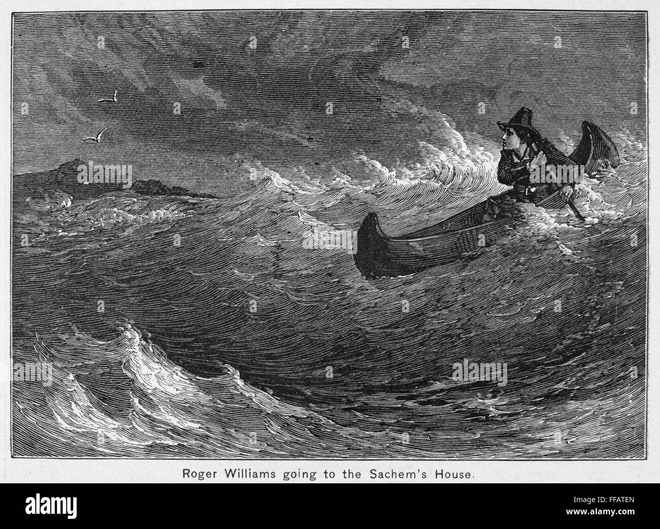 ROGER WILLIAMS (1603-1683). /nAmerican Baptist cleric and founder of ...