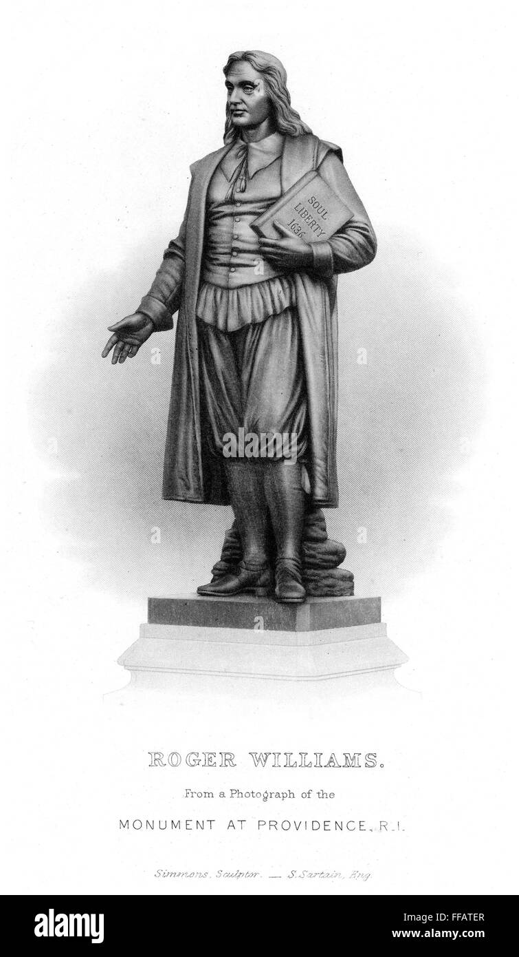 ROGER WILLIAMS (1603-1683). /nAmerican Baptist cleric and founder of ...