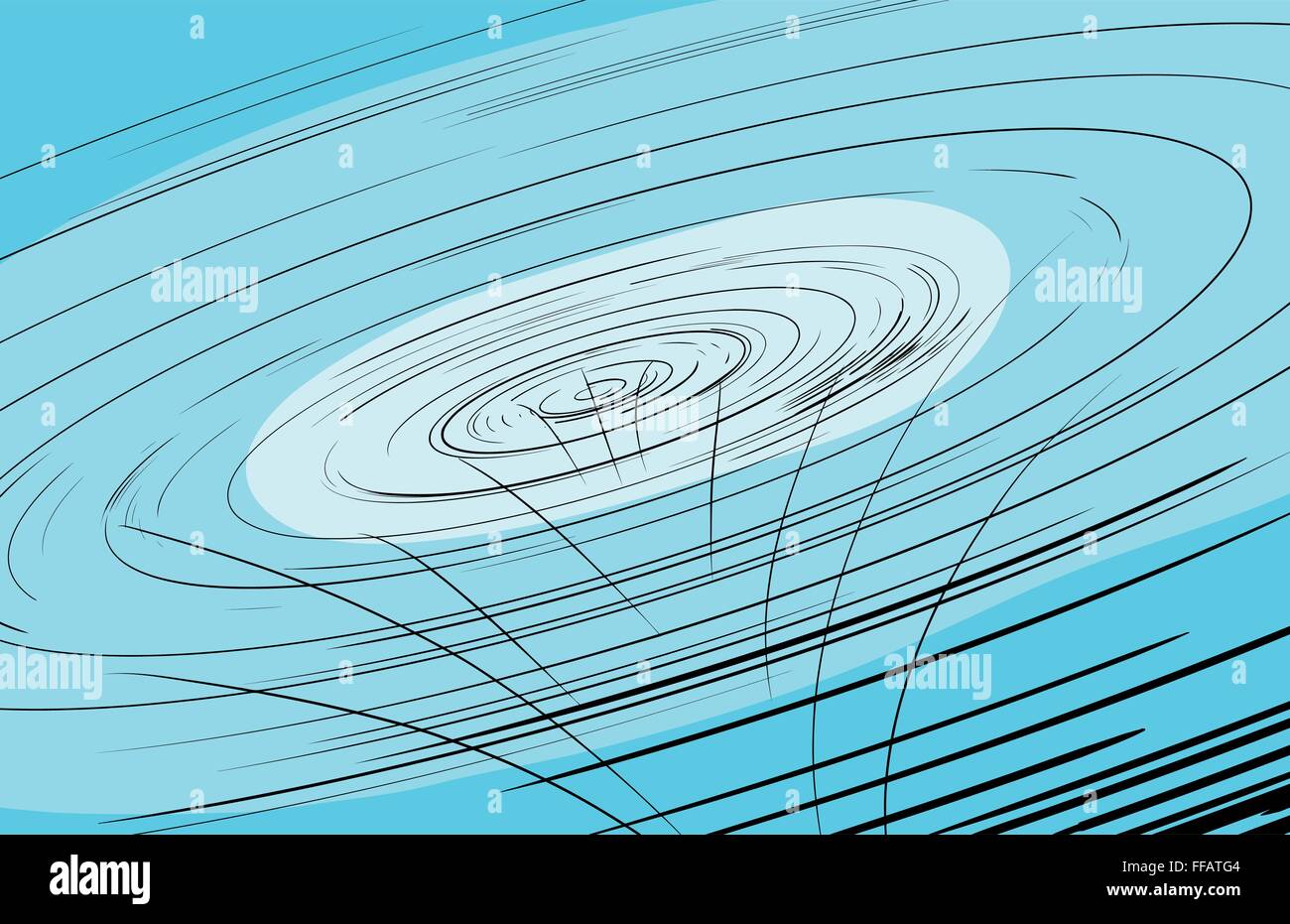 Abstract hurricane funnel and spiral illustration in blue Stock Vector ...