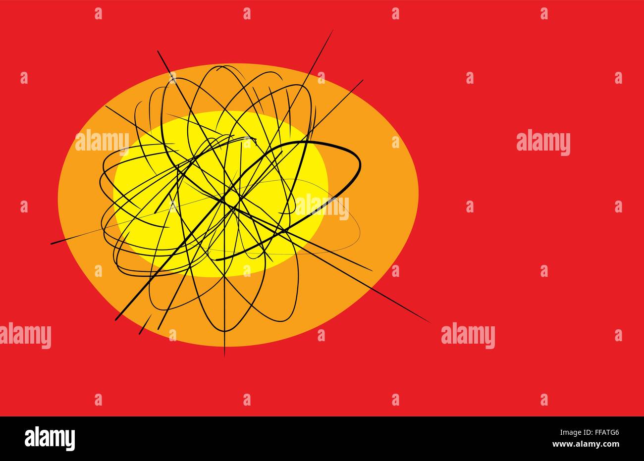 Atomic explosion illustration Stock Vector Images - Alamy