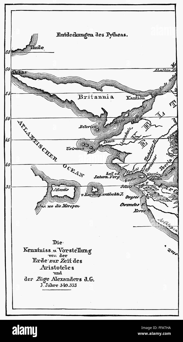 ATLANTIS: MAP, 1831. /nAtlantis and the ancient world as mapped by ...