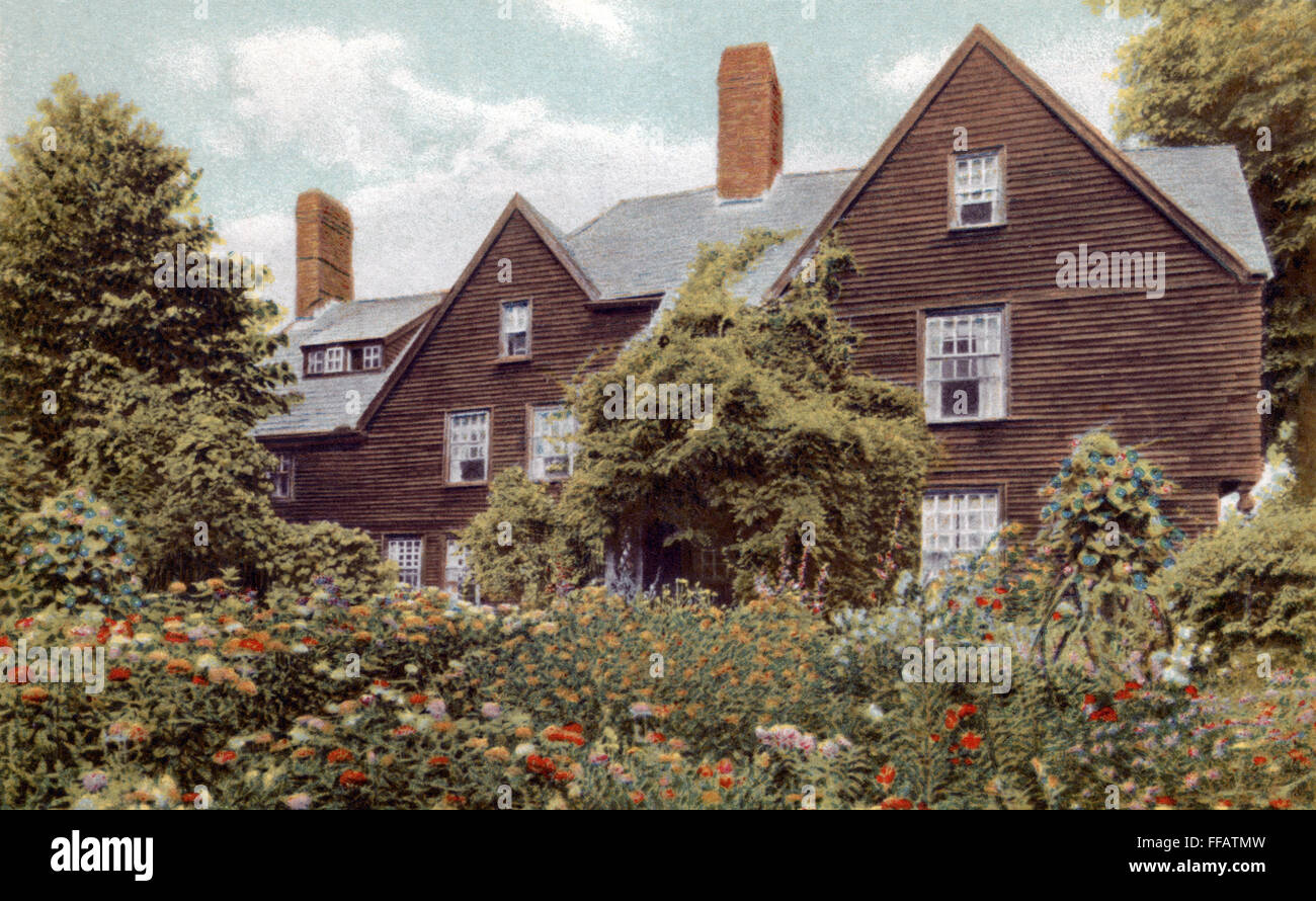 HOUSE OF THE SEVEN GABLES. /nGarden view of the John Turner house at ...