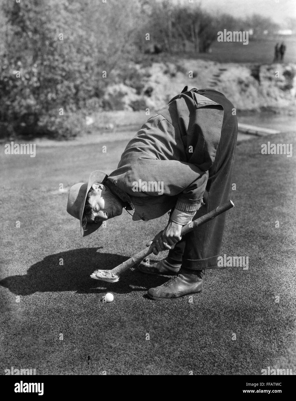 SILENT FILM STILL: GOLF./nClyde Cook in 'Miss Nobody,' 1926 Stock Photo ...