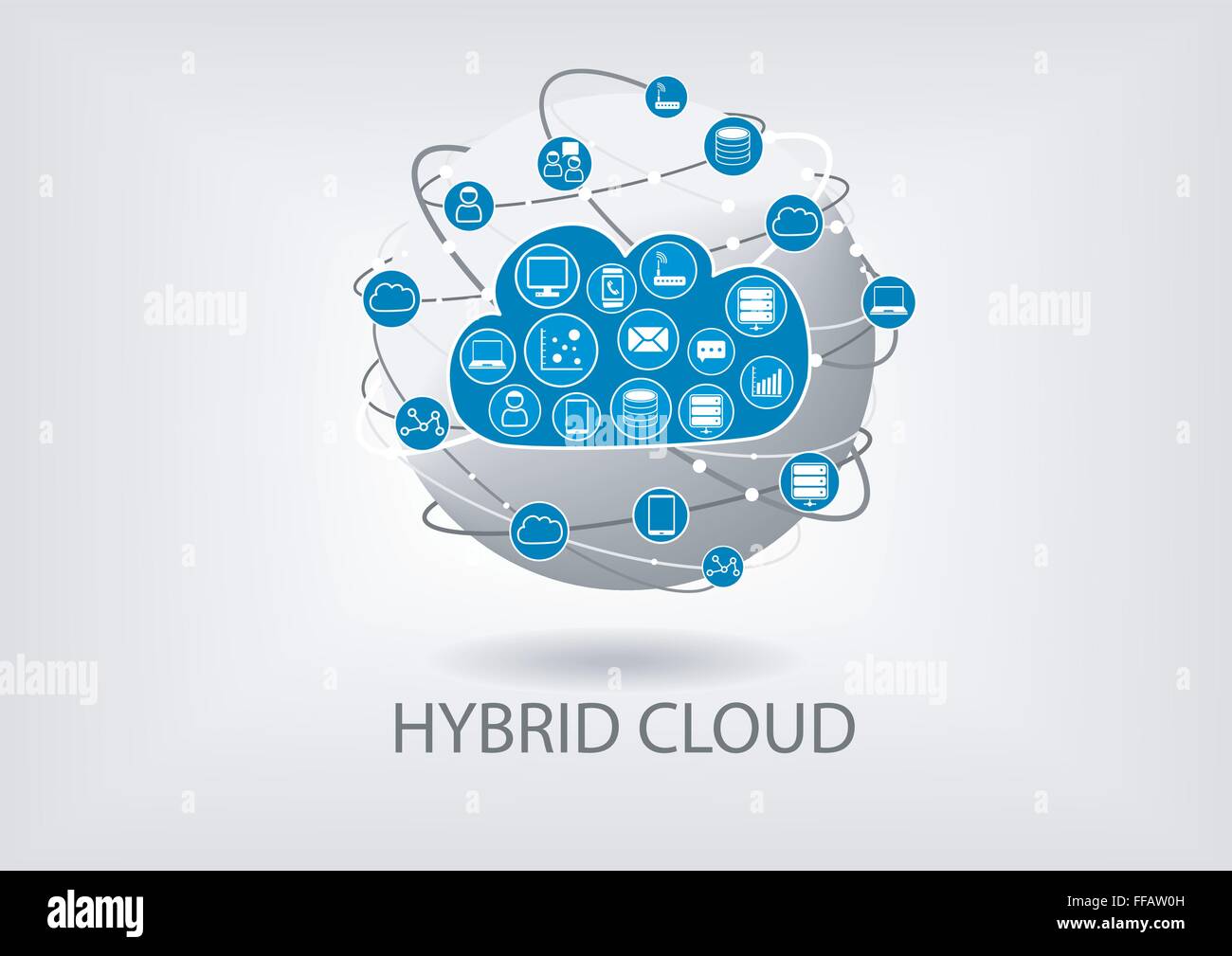 Hybrid cloud computing hi-res stock photography and images - Alamy