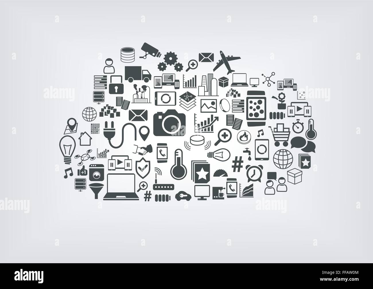 Internet of things concept in the cloud Stock Vector Image & Art - Alamy