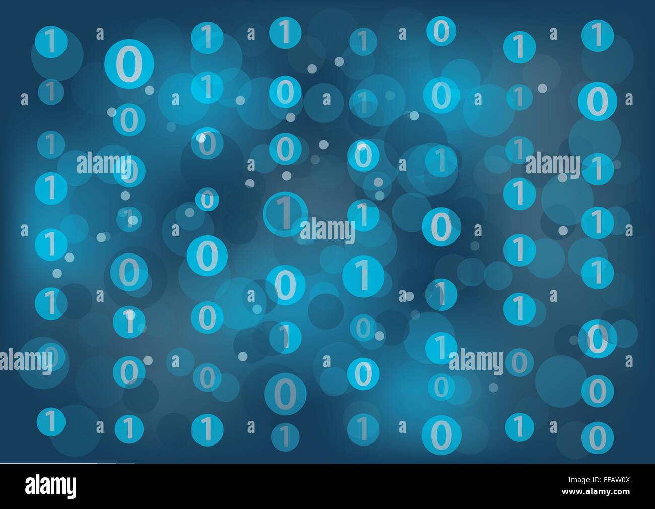 Information technology (IT) generic background with zeros and ones ...