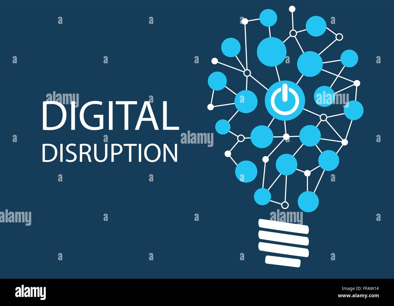 Digital disruption concept. Vector illustration background for ...