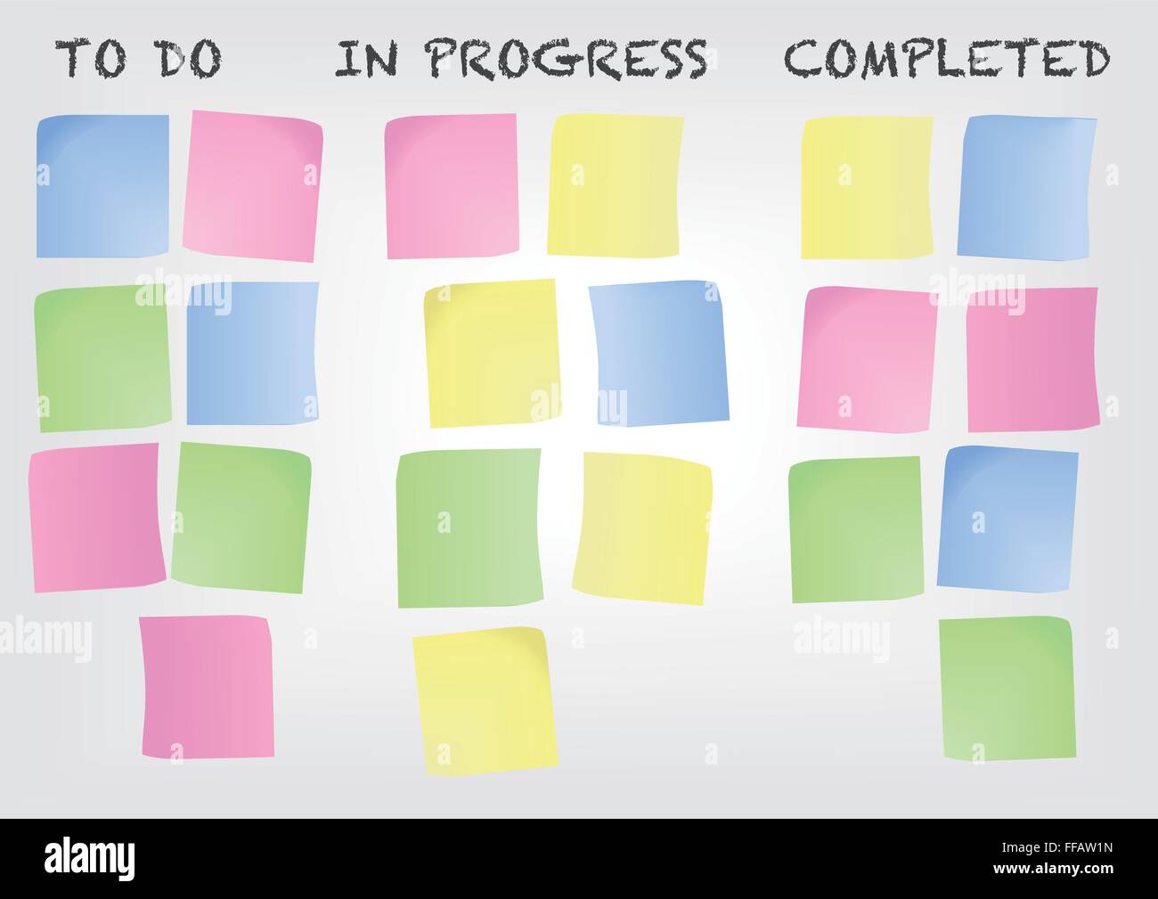 Kanban whiteboard Stock Vector Images - Alamy