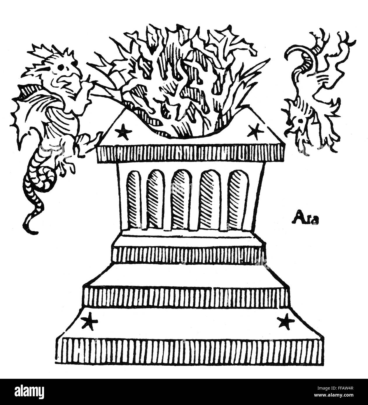 Constellation Ara 1482 Nfiguration Of Ara Woodcut From Gaius Julius Hyginus Poeticon