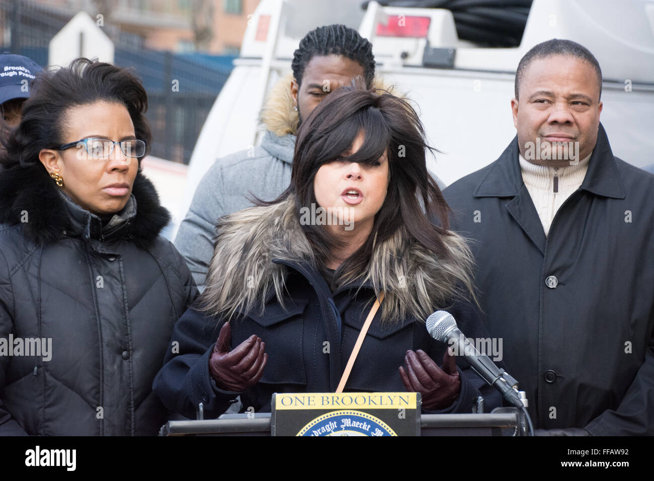 Brooklyn, USA. 11 February, 2016. Devorah Halberstam, anti-violence ...