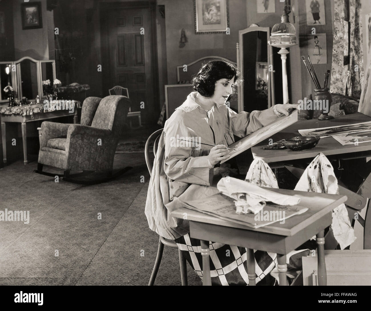 SILENT FILM STILL: WOMAN Stock Photo - Alamy