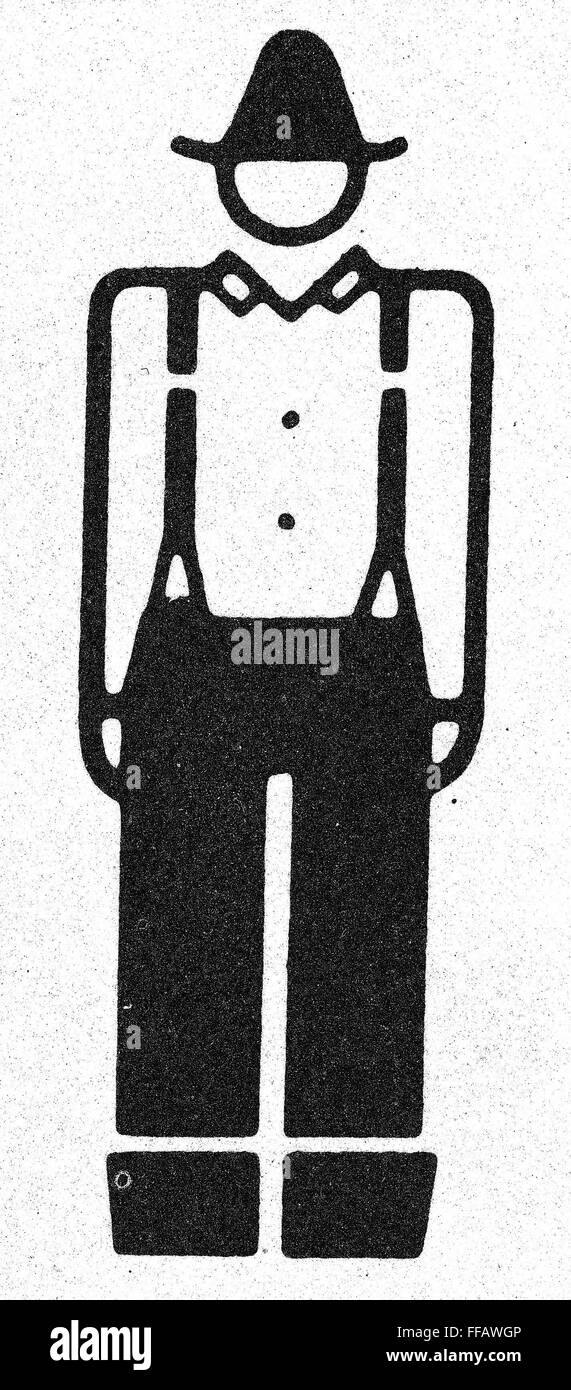 FARMER: MAN. /nPictorial symbol, 20th century Stock Photo - Alamy