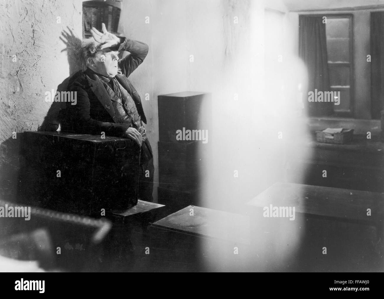 FILM STILL: GHOSTS./nA scene from 'Scrooge' an early film adaptation of ...