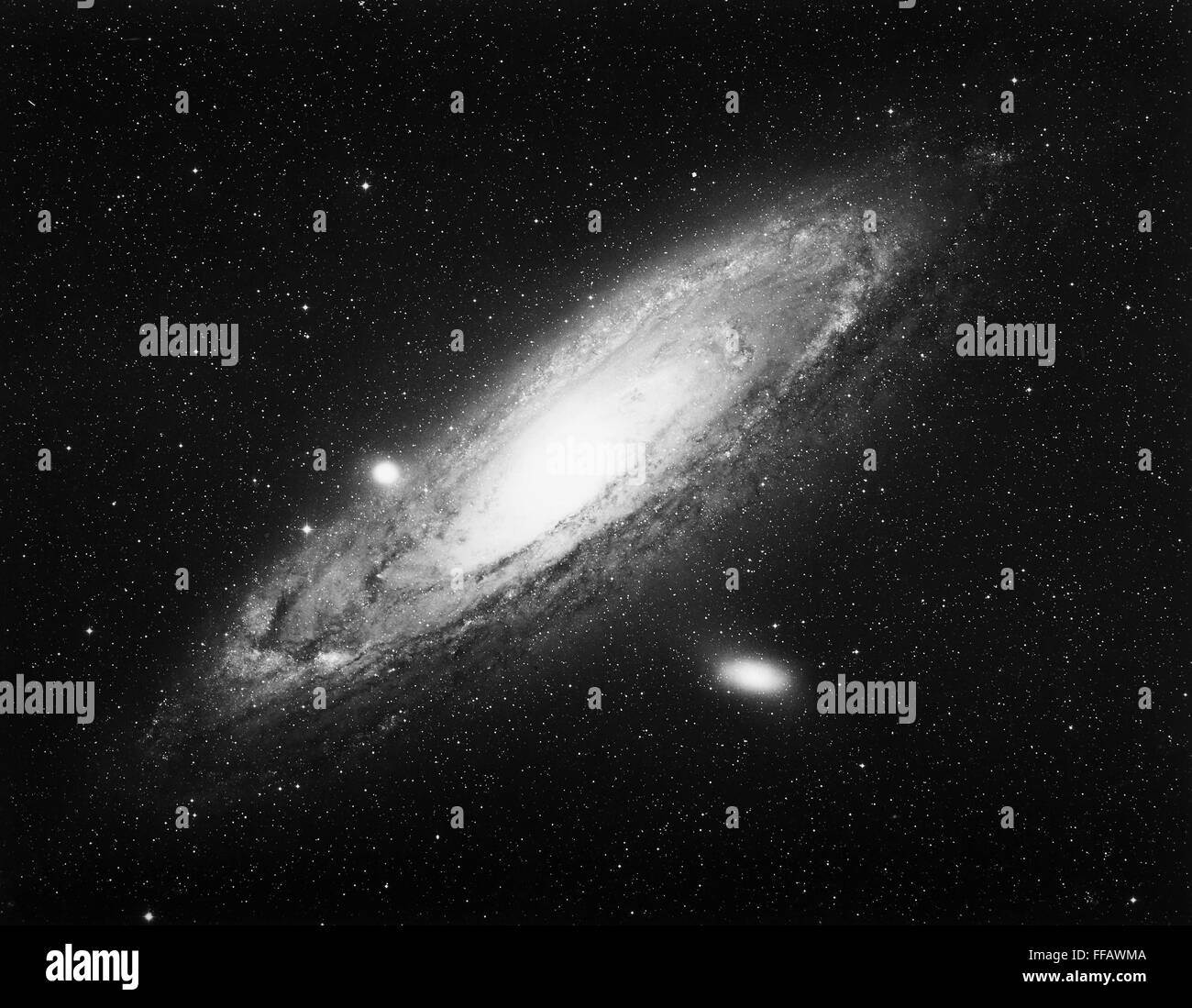 ANDROMEDA GALAXY. /nAndromeda and satellite galaxies NGC 205 and NGC 221 Stock Photo - Alamy