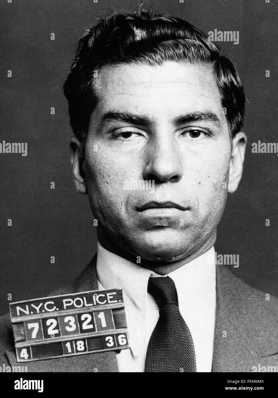 CHARLES 'LUCKY' LUCIANO /n(1897-1962). American gangster. Photographed ...