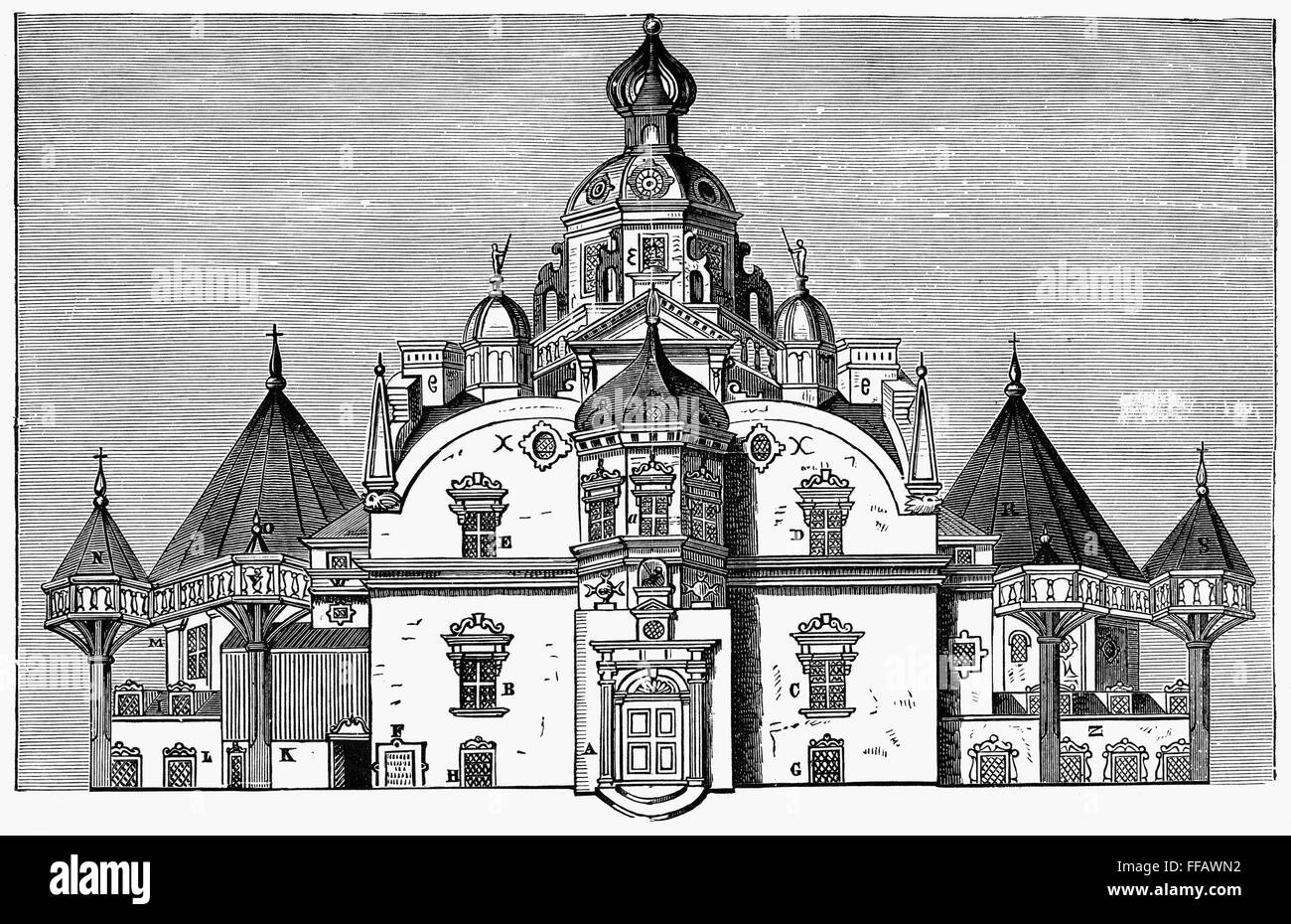 TYCHO BRAHE'S OBSERVATORY. /nLate 16th century engraving of Tycho Brahe's observatory, the ...