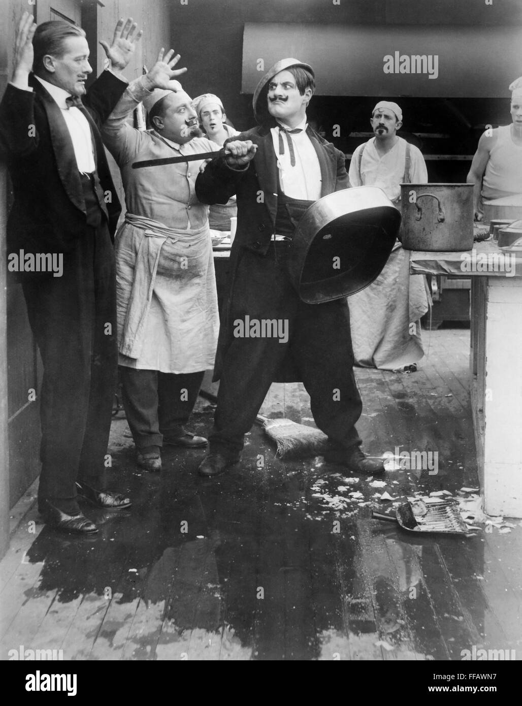 SILENT FILM STILL. /nSyd Chaplin in a scene from 'Thirty Years of Fun ...