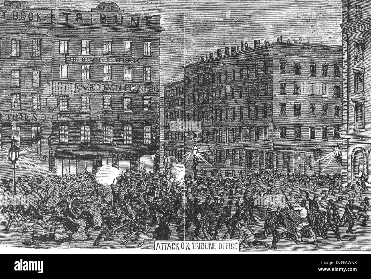 New York Draft Riots 1863 Na Mob Of Rioters Attacking The Offices