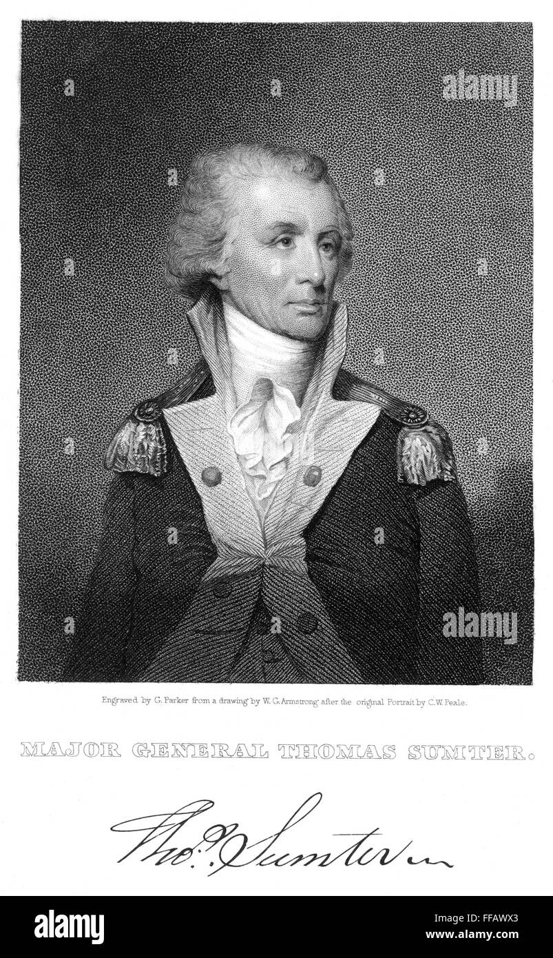 THOMAS SUMTER (1734-1832). /nAmerican Revolutionary officer. Steel ...