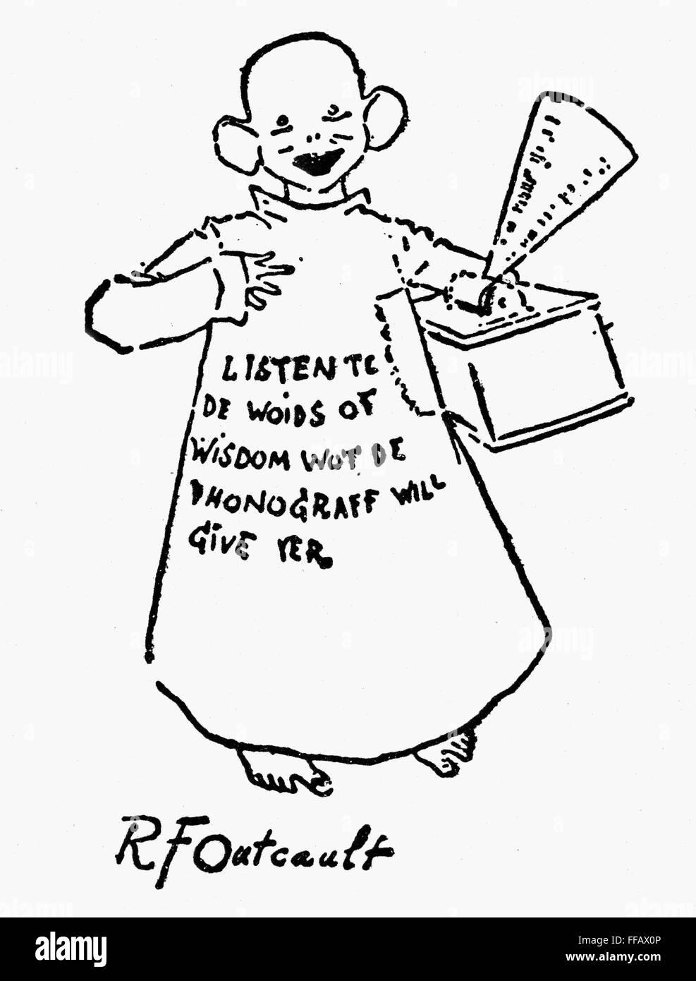 THE YELLOW KID. /nDrawing, c1896, by Richard Felton Outcault Stock ...