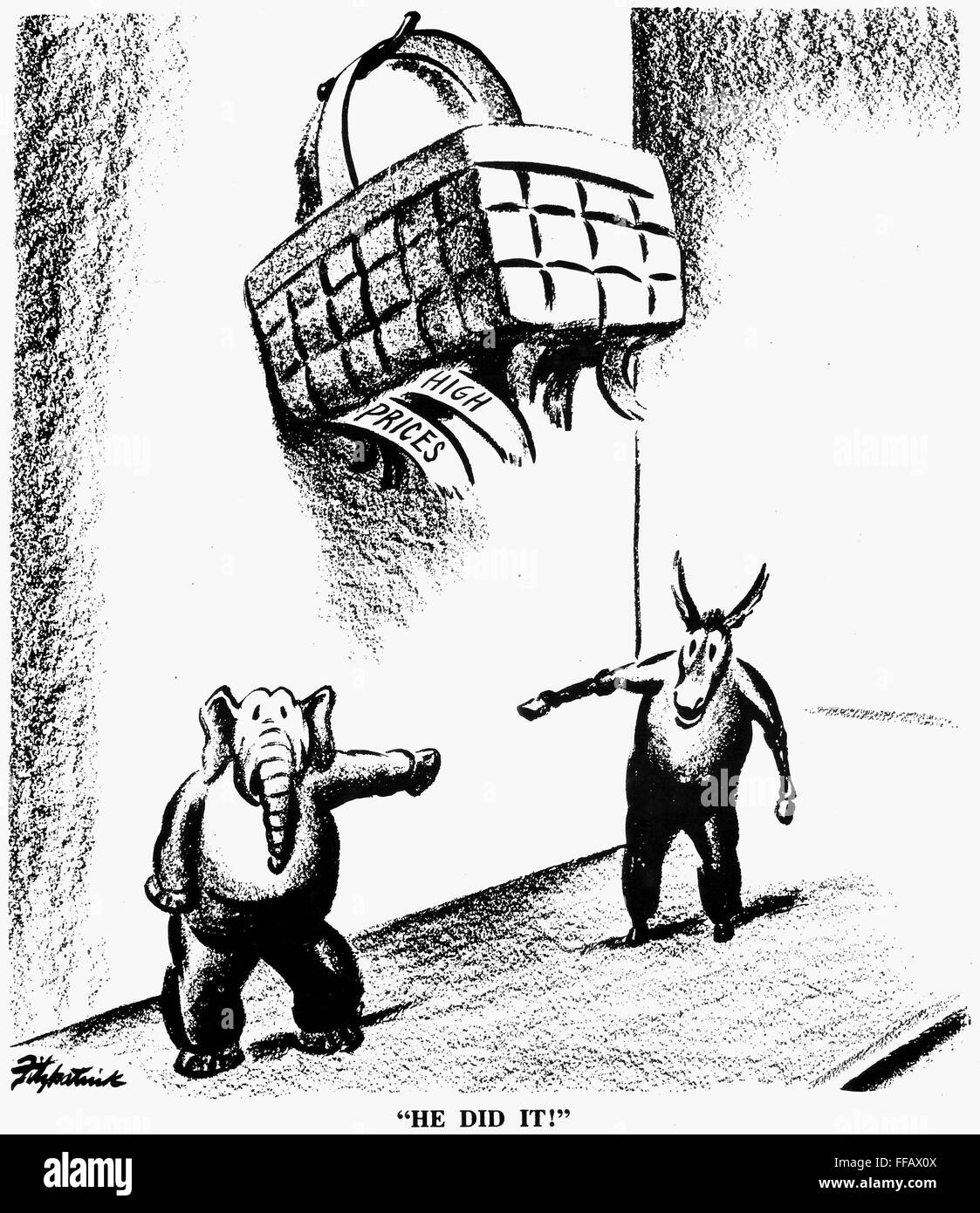 CARTOON: INFLATION. /nCartoon, 1947, by D.R. Fitzpatrick showing the ...