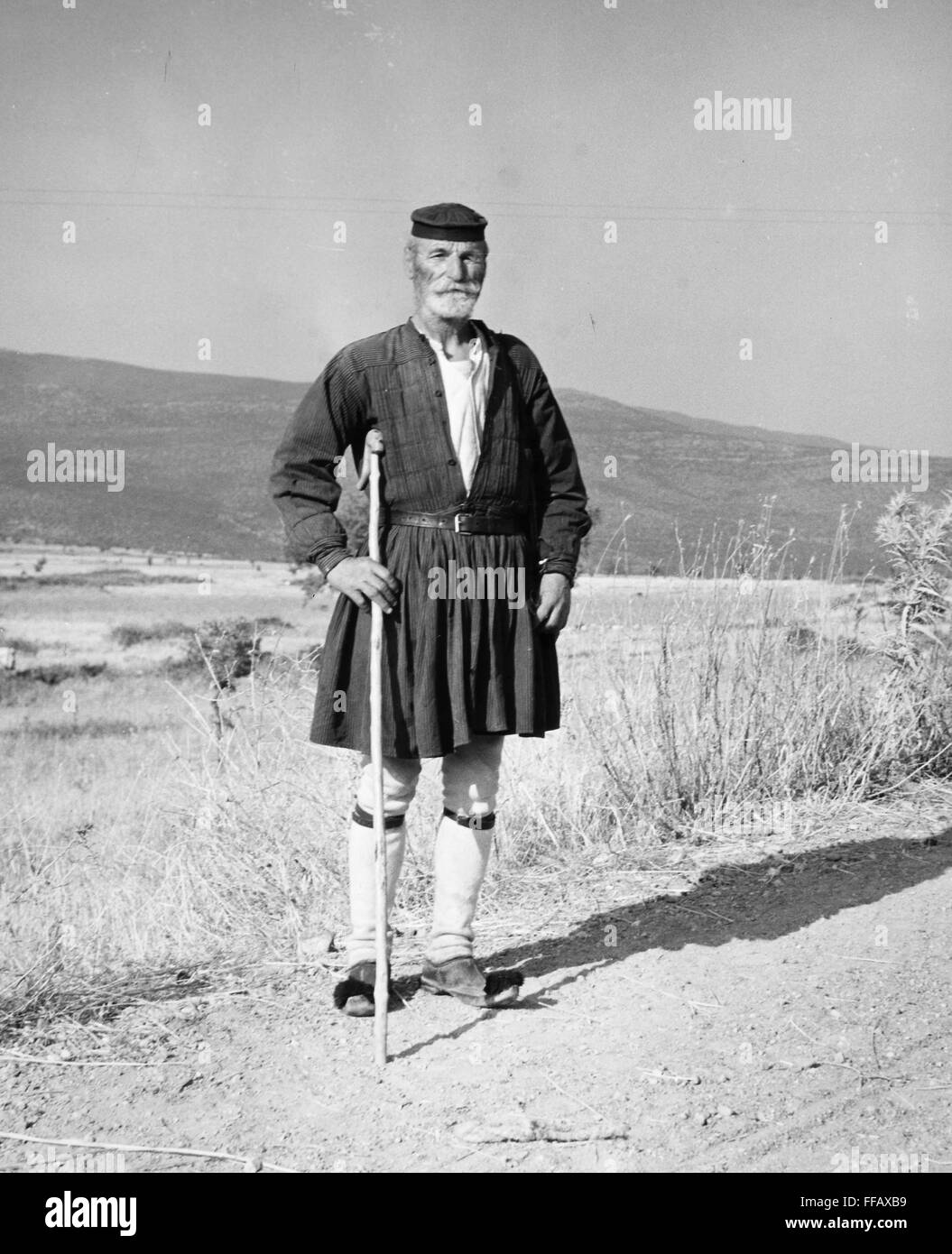 GREEK PEASANT, 1950. /nTypical native garb, central Greece, 1950 Stock ...