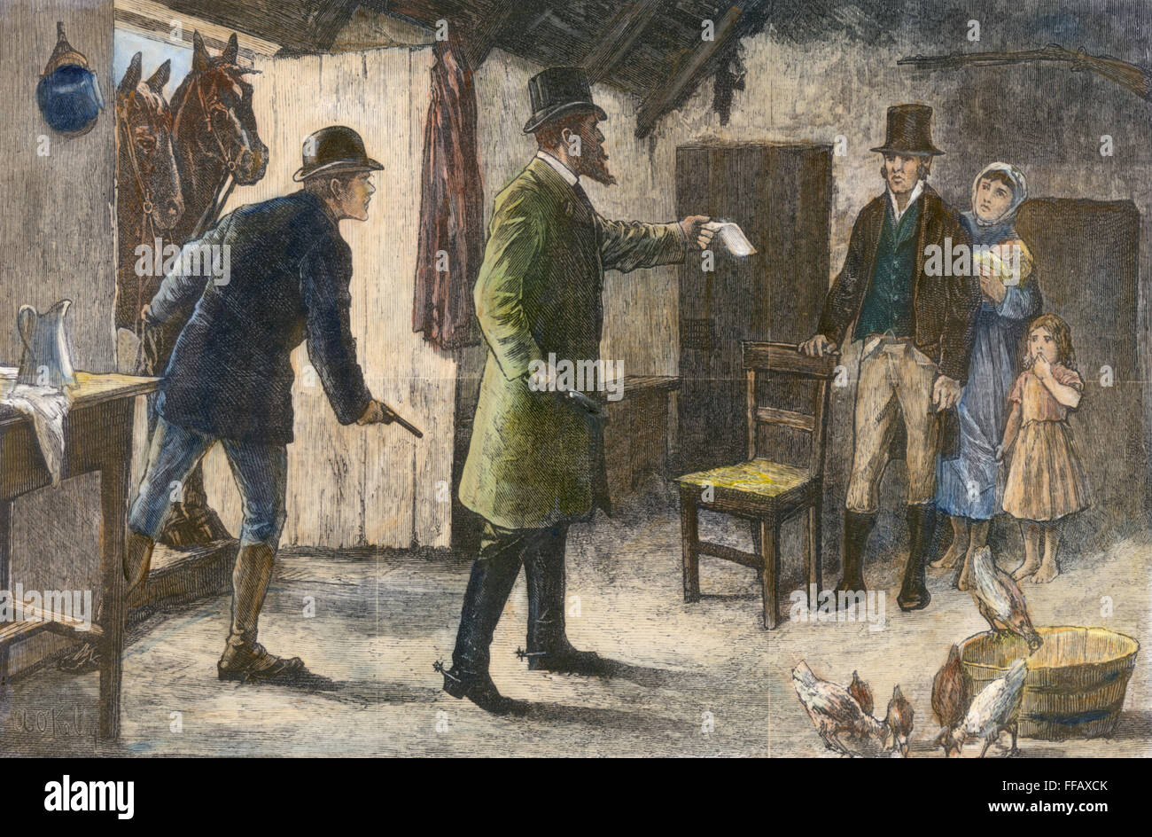 IRISH LAND LEAGUE, 1881. /nFollowing a wave of violence against process ...