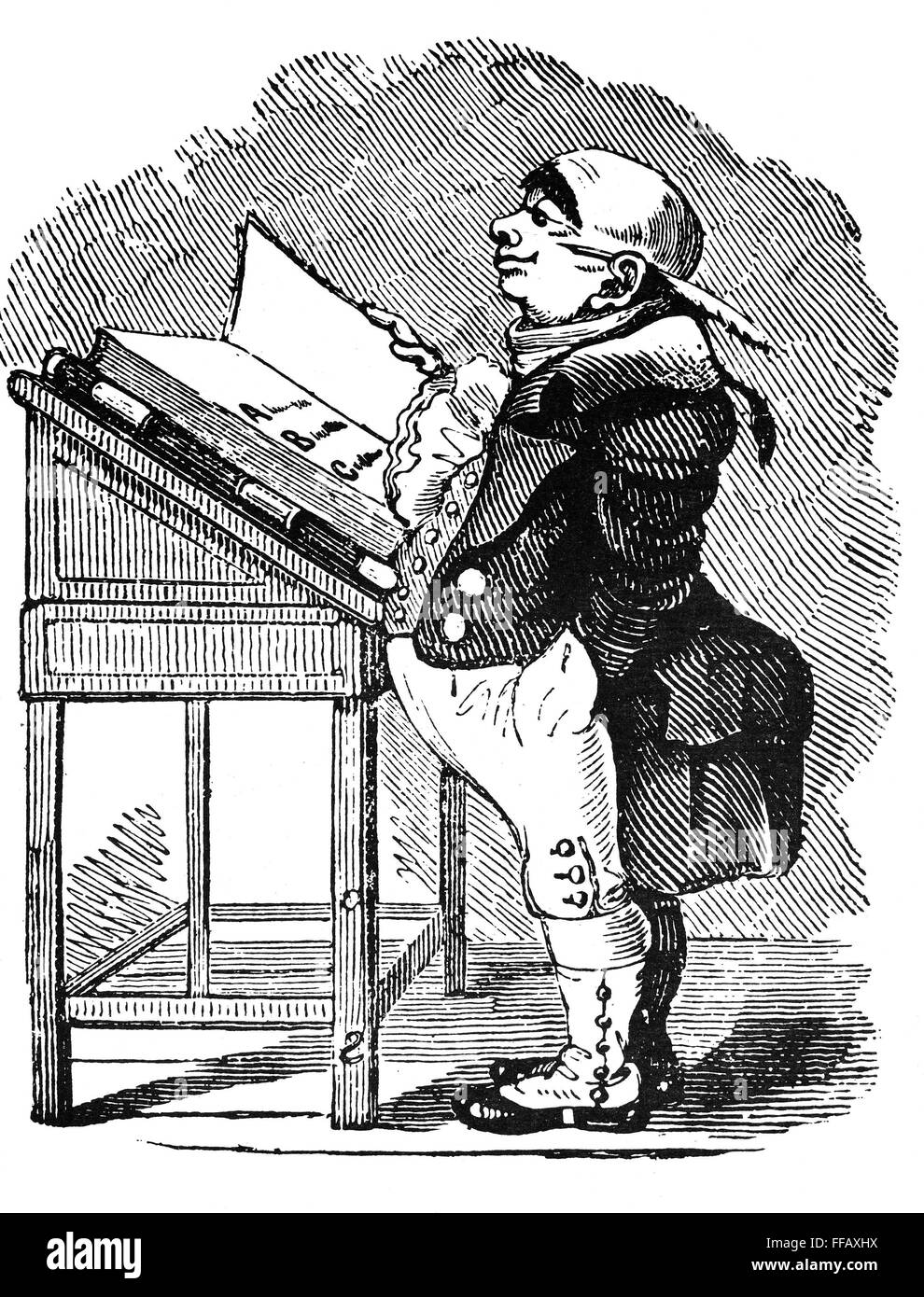 BOOKKEEPER, 19th CENTURY. /nWood engraving Stock Photo - Alamy