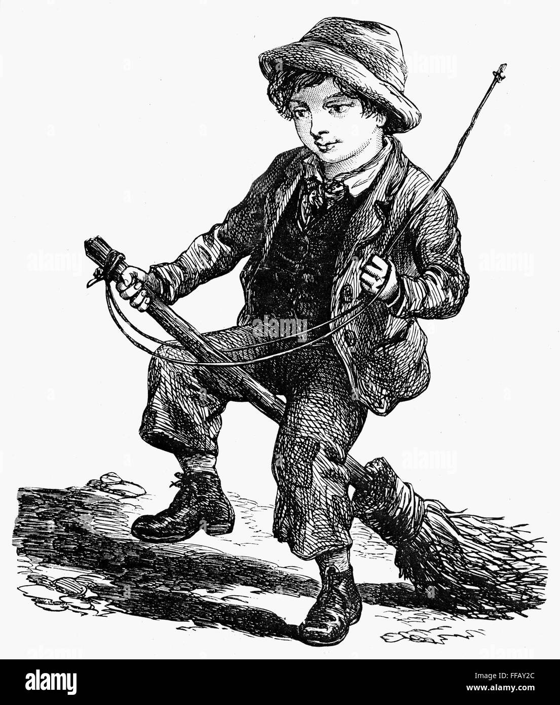 CHILDREN: GAMES & PASTIMES. /nWood engraving, 19th century Stock Photo - Alamy