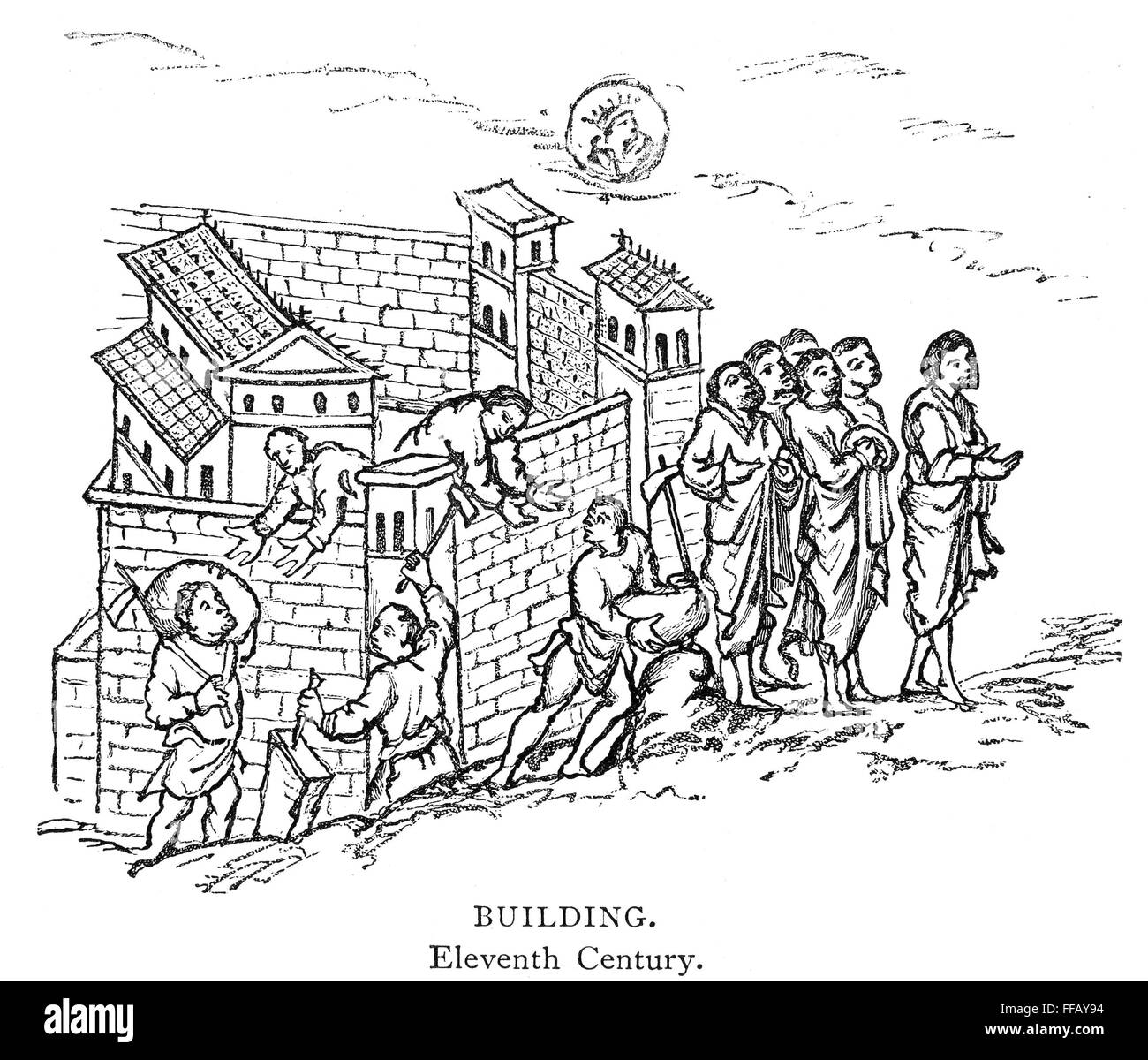 CONSTRUCTION, 11th CENTURY. /nBuilding a fortification after the Roman ...