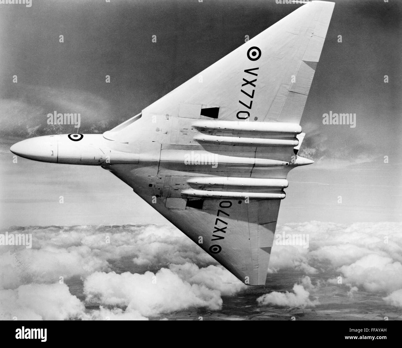 BRITISH JET BOMBER, 1952. /nAn Avro 698 delta-wing heavy bomber powered ...