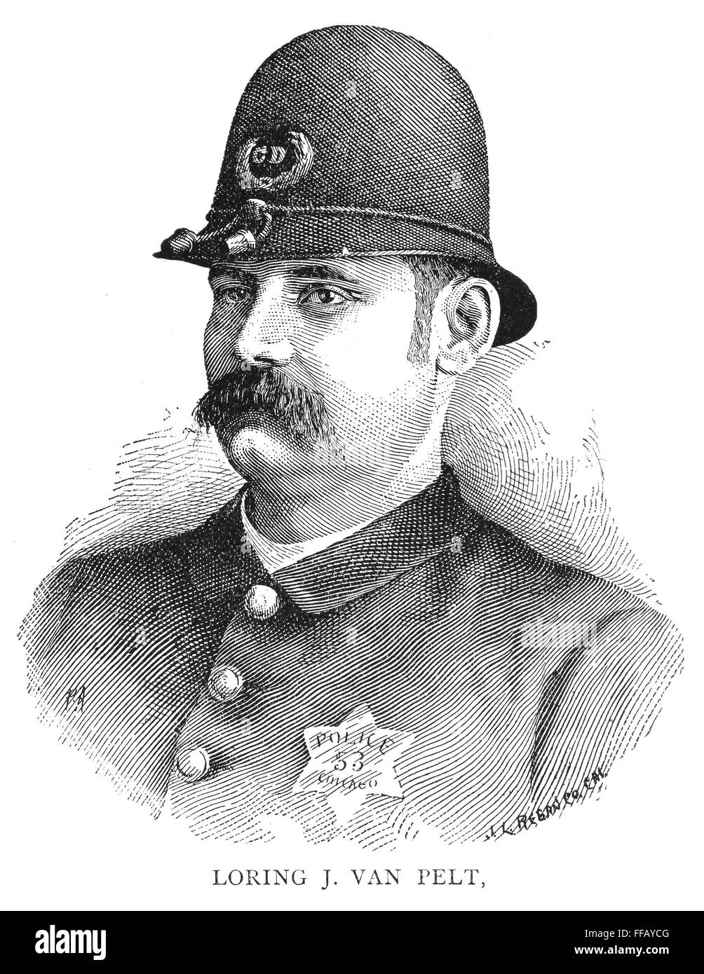 POLICEMAN, 1887. /nA member of the Chicago police force, 1887 Stock ...