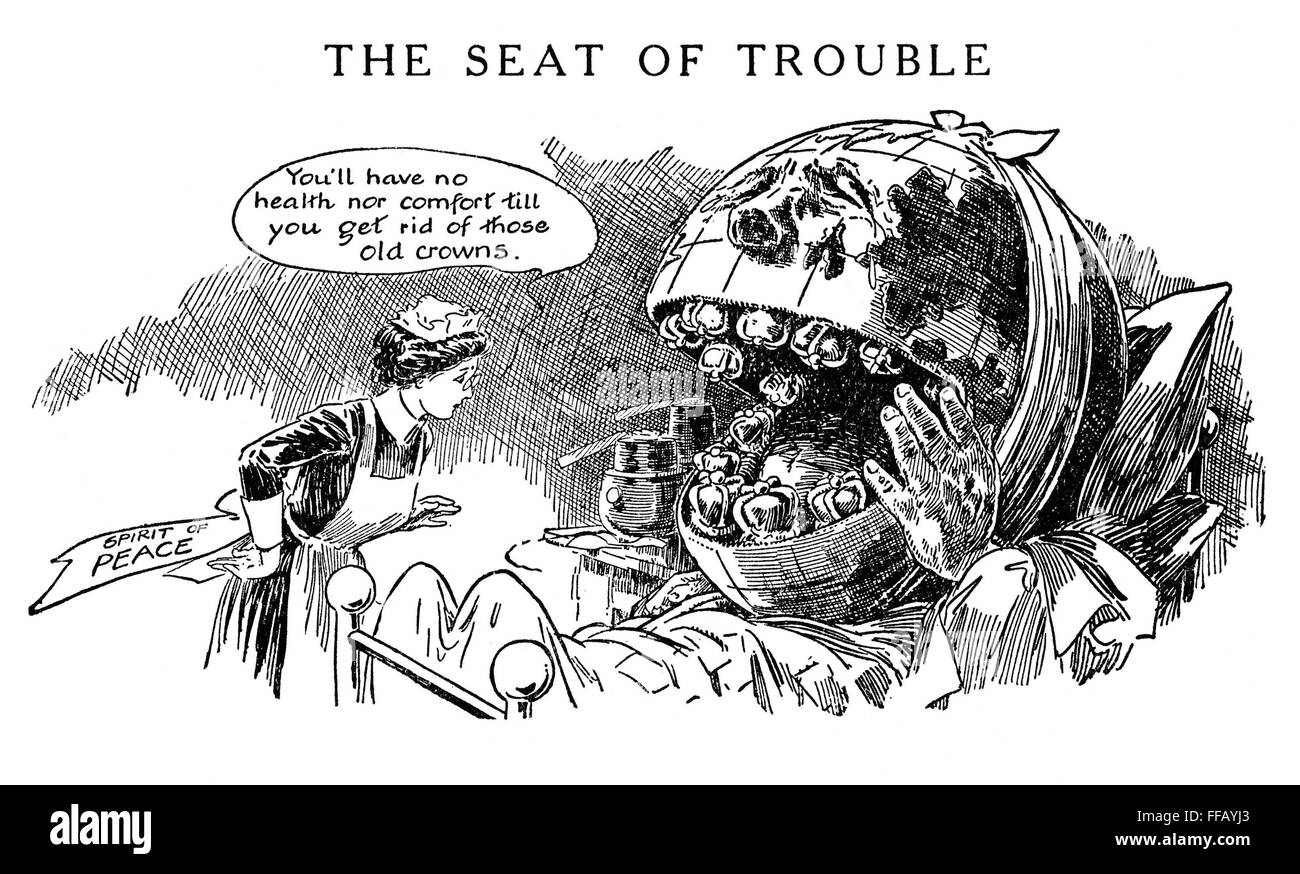 POLITICAL CARTOON, 1916. /n'The Seat of Trouble': cartoon by Luther D ...
